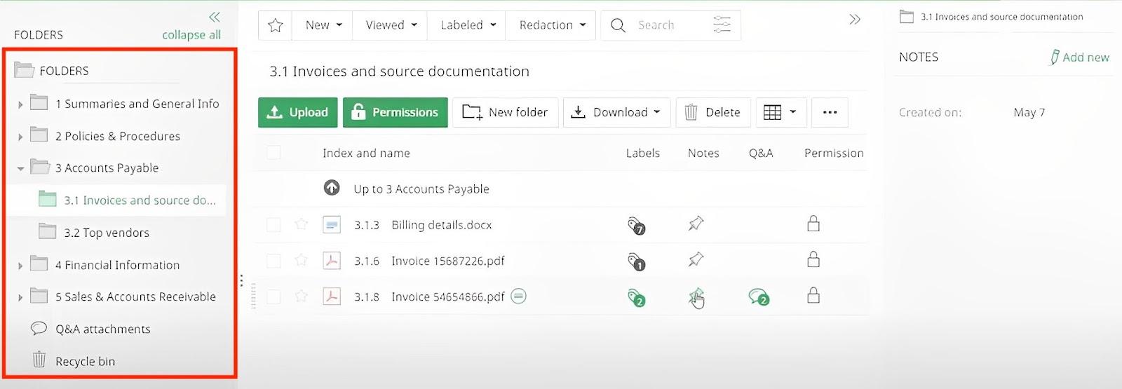 Creating a Data Room Index [Focus on Folder Structure]